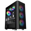 SAMA PC CASE ATX 4 Pre-installed ARGB Fans, Type C Mid-Tower Computer ...