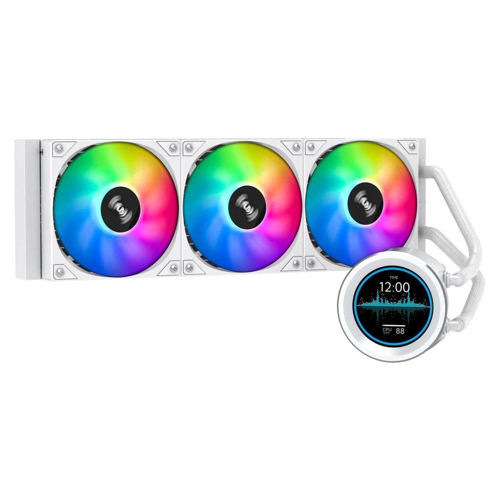 SAMA T240 Liquid Cooler 360mm ARGB AIO Radiator LCD Temperature Display ...